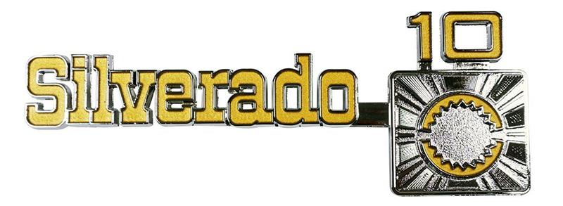 Front Fender Emblems - "Silverado 10" - LH/RH Pair - 75-80 Chevy C/K Pickup