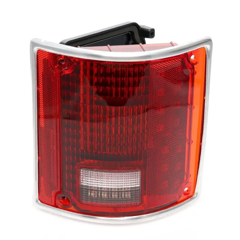 Tail Light Assembly - Red Lens - 56 Red Sequential LED - Chrome Trim ...