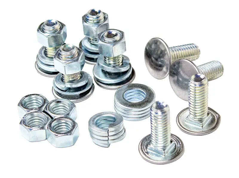 Bumper Mounting Bolt Set - 32Pcs (Bolt, Flat & Lock Washers, Nut) 8 Bolts