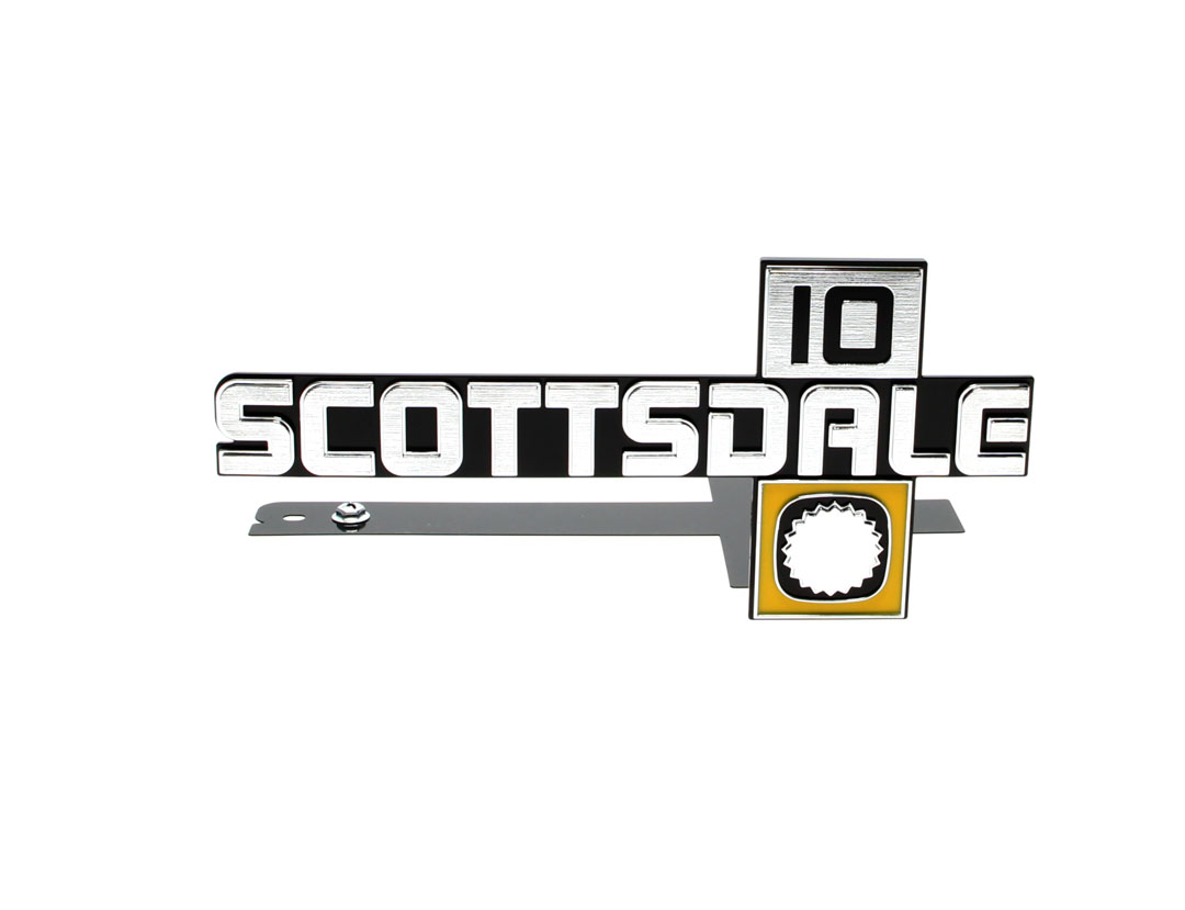Front Fender Emblem - Scottsdale - LH/RH Pair - 81-87 Chevy C10 ...