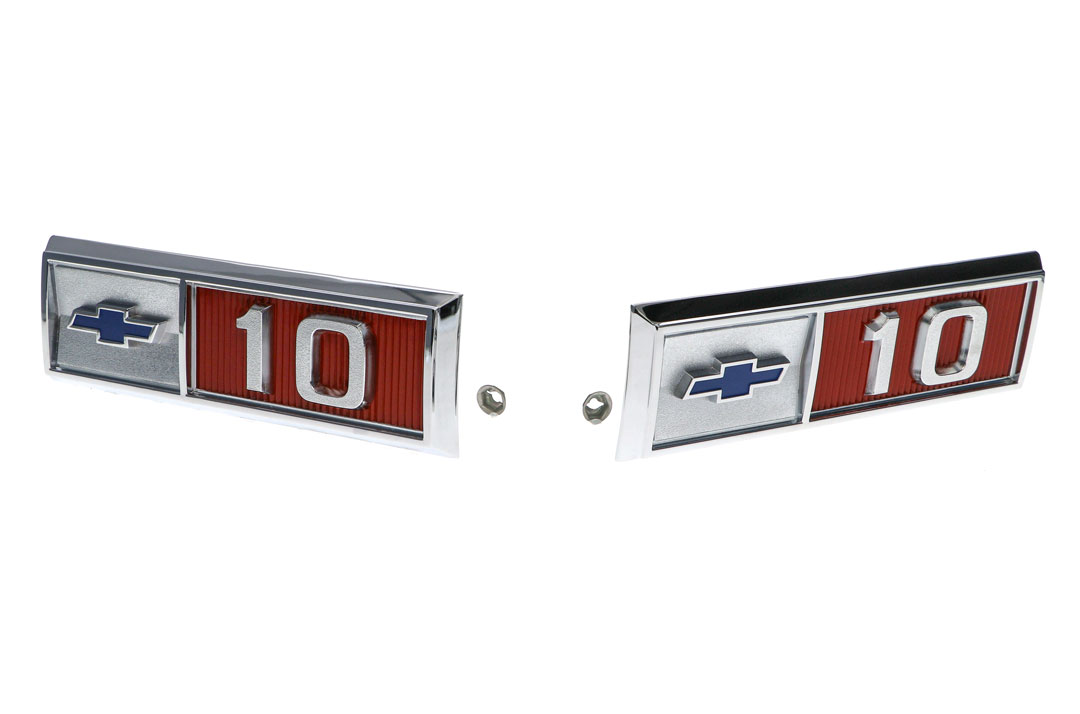 Front Fender Emblems - "10" - Pair - 1965 Chevy C/K Pickup Truck Suburban