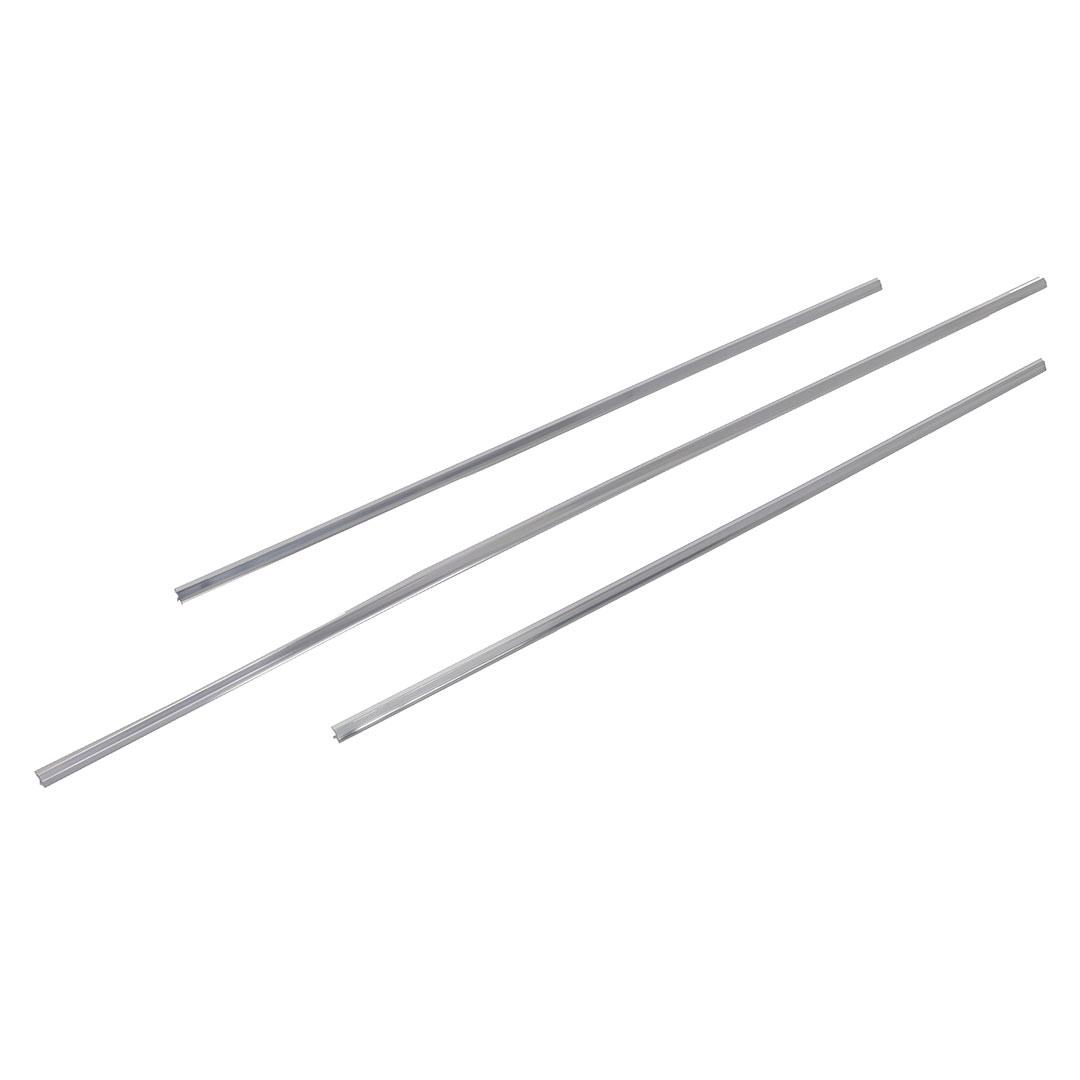 Rear Window Gasket Lock Strip Set - 3 pcs Chrome - 67-76 Dart 2d ...