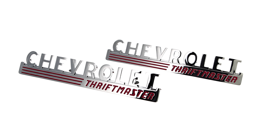 Hood Side Emblems - Pair - CHEVROLET Thriftmaster - 47-48 Chevy Pickup ...