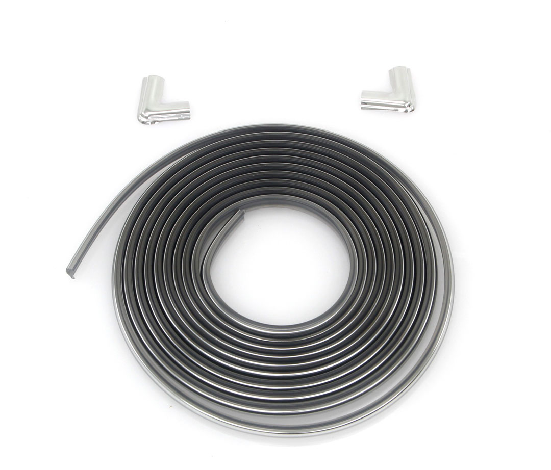 Chrome Rear Window Gasket Lock Strip w/ Corner Joints - 73-91 Chevy GMC ...