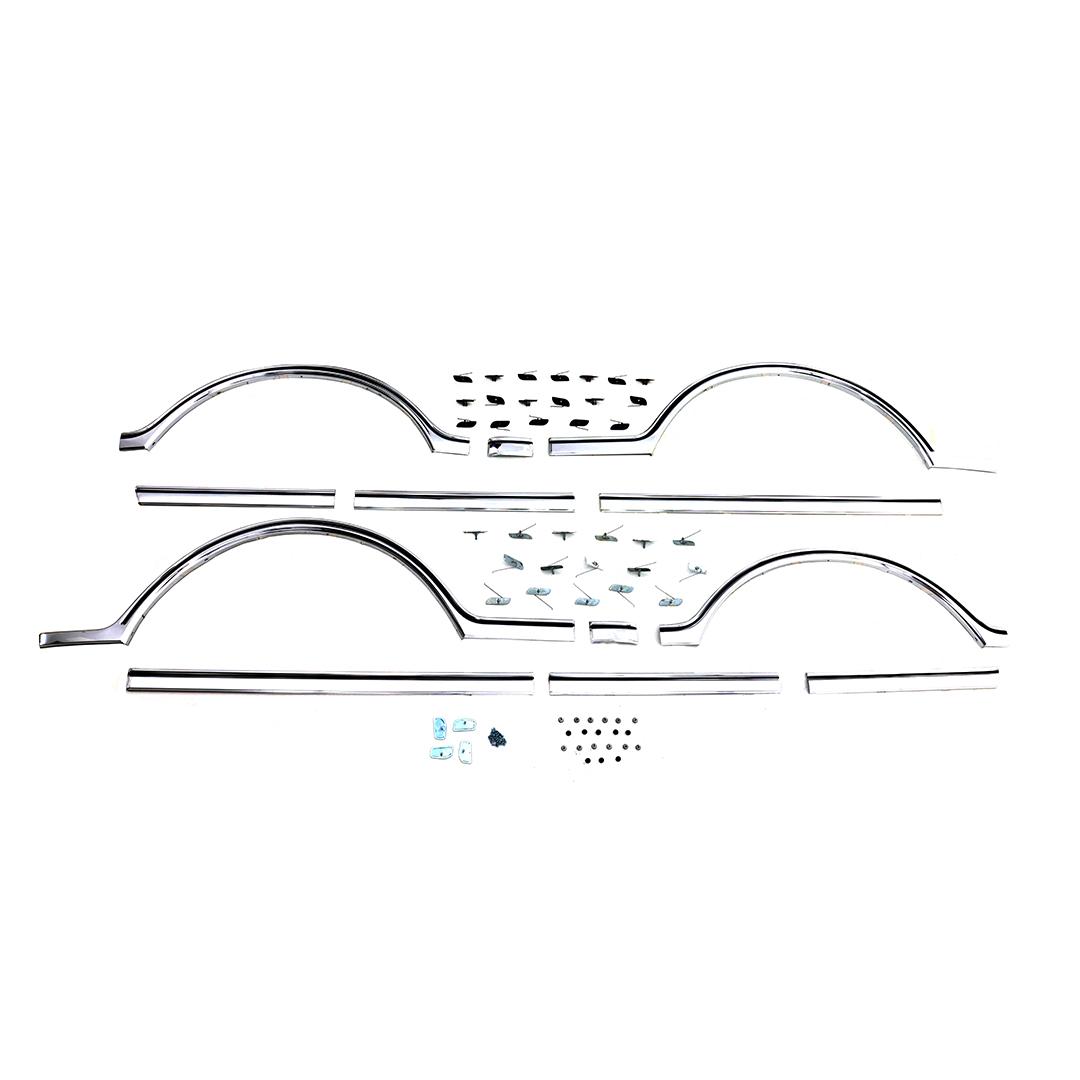 Side Molding Set - 12pcs with clips - 67-68 Chevy GMC CK Fleetside ...