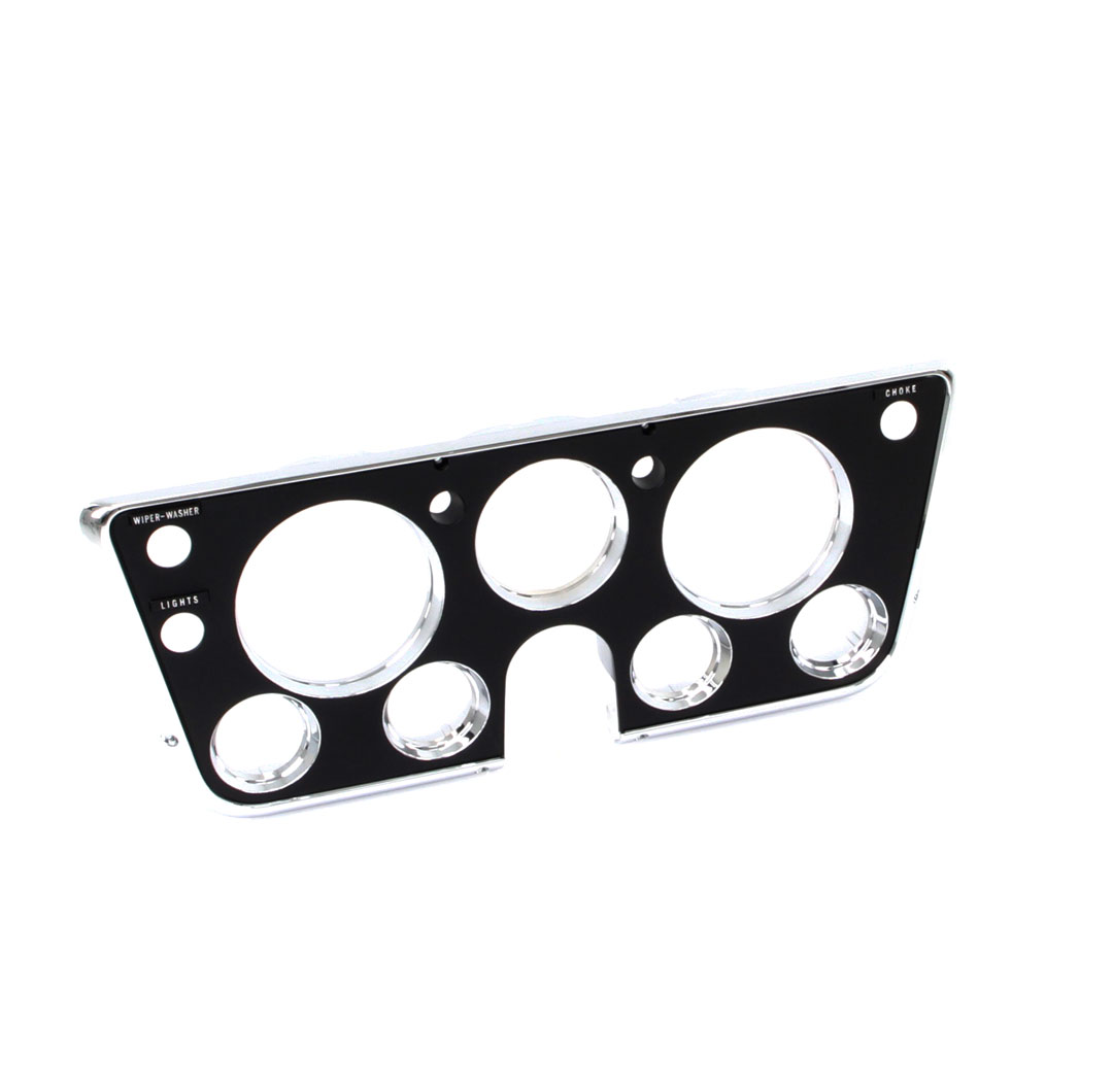 Dash Bezel - Chrome/Black - w/Choke - 67-68 Chevy GMC C/K Pickup Truck ...