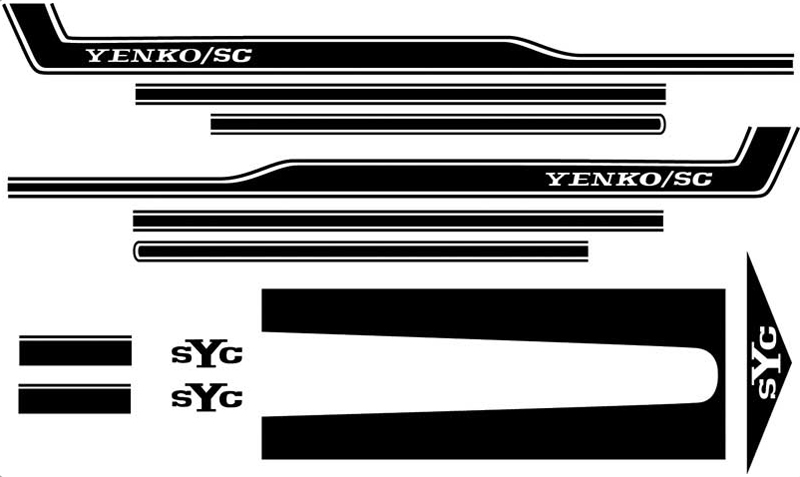 Stripe Set - "SYC YENKO"- Black - 69 Camaro
