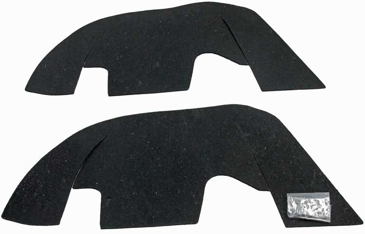 Inner Fender Dust Shield Set w/ Staples - 1969-1972 Chevelle, El Camino ...
